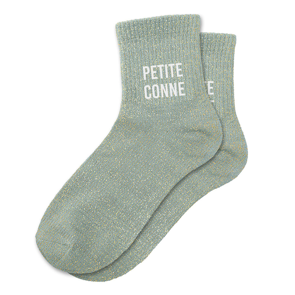 Chaussettes à paillettes petite conne vert 36-42 - Centrakor