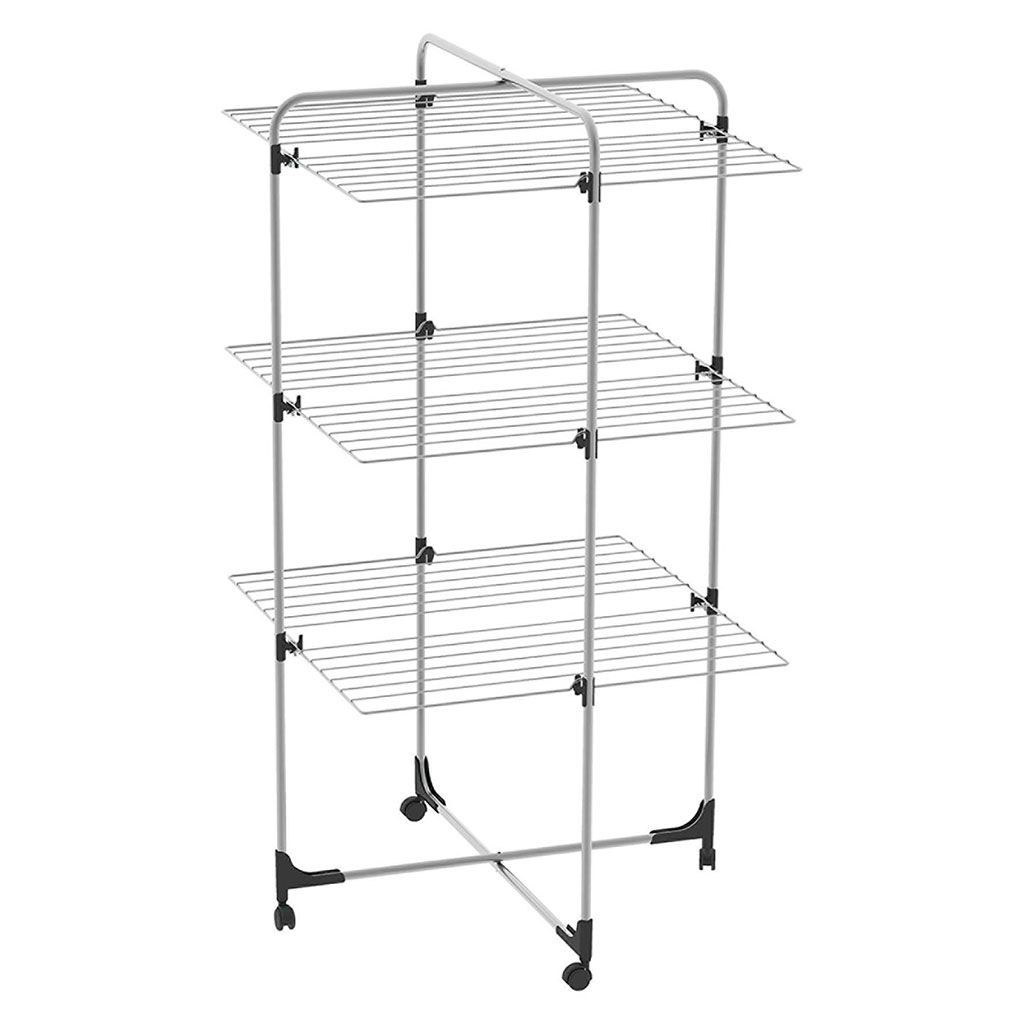 Etendoir à linge 3 niveaux 30m d'étendage chrome - Centrakor