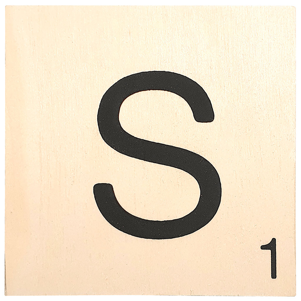 Lettre S bois à décorer 10x10cm - Centrakor