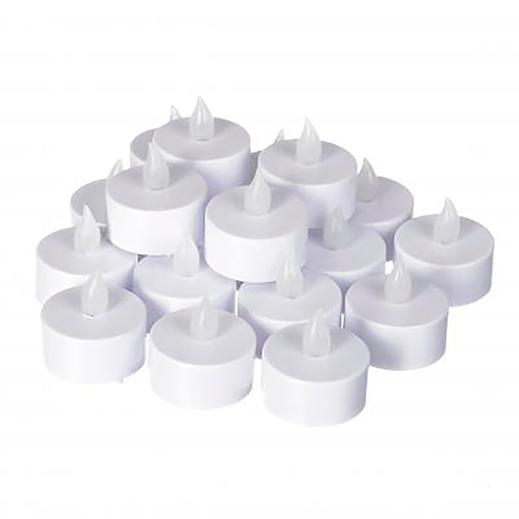 Lot de 16 bougies chauffe plat led D 4x3.7cm - Centrakor
