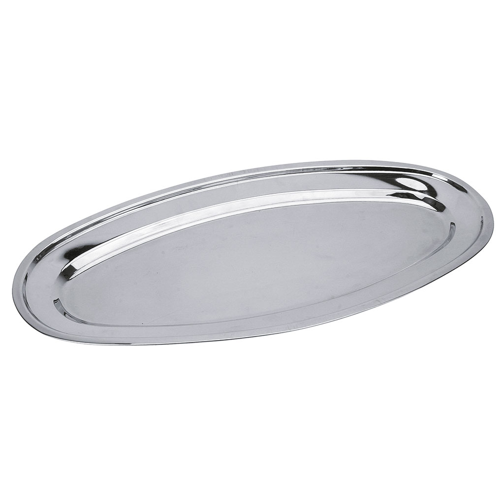 Plat de présentation ovale en inox 50x21.5cm - Centrakor