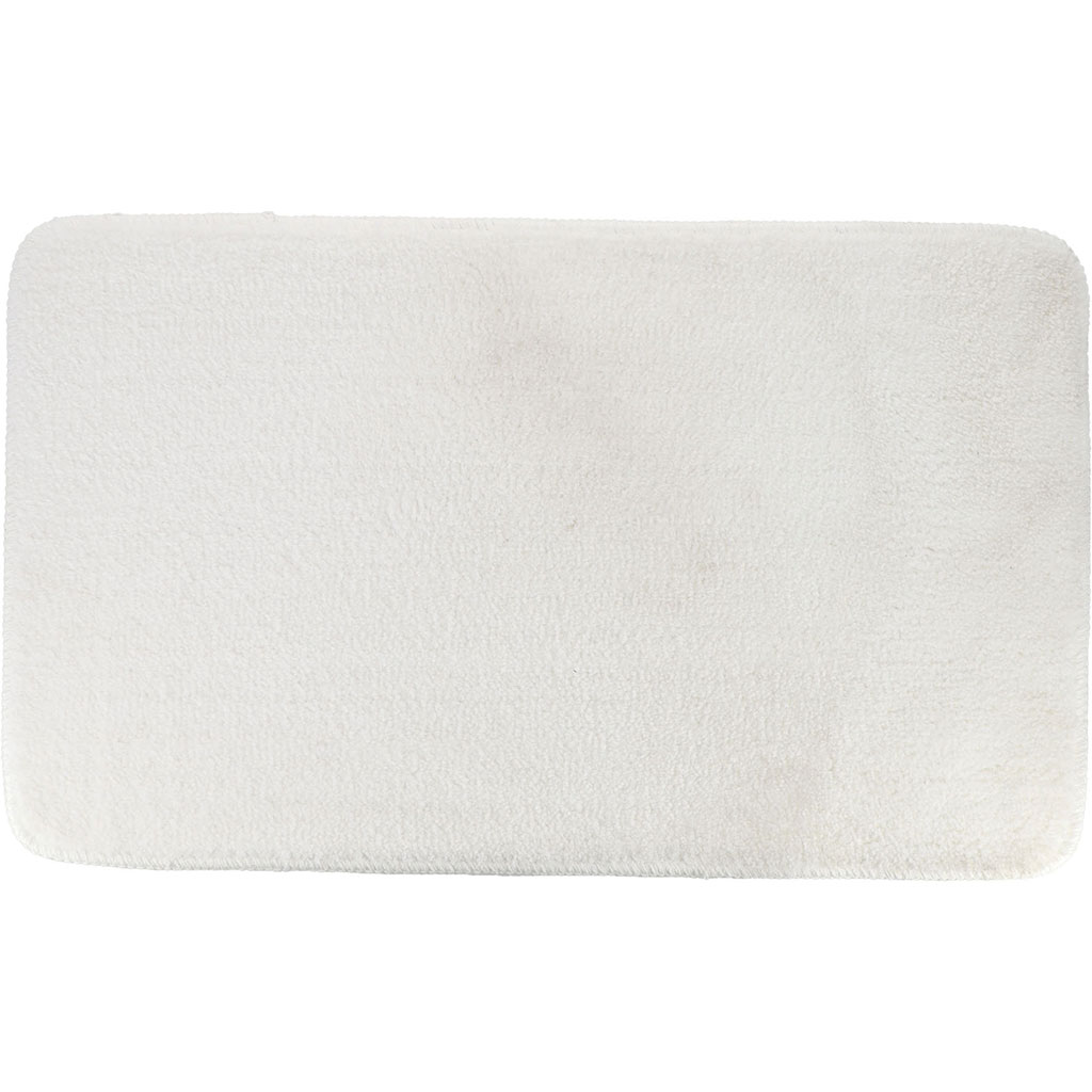 Tapis bain microfibres latex blanc 45x75cm - Centrakor